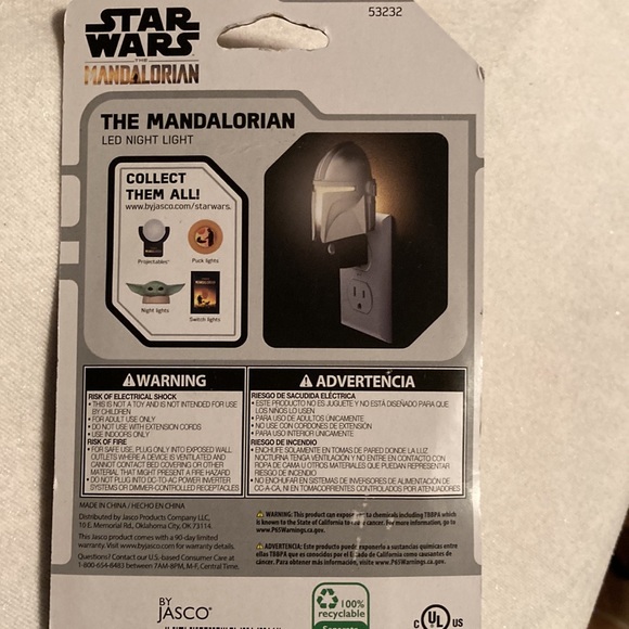 Star Wars | Other | Star Wars Mandalorian Night Light Soft White Led ...